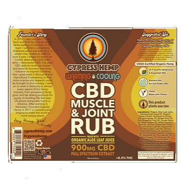 Cypress Hemp 900mg Muscle And Joint Rub Queen S Green Dispensary